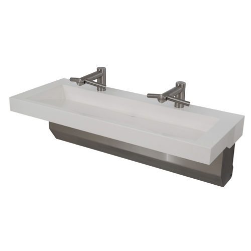 Wall-mounted washbasin - SLAB EDGE™ : 9150 - Neo-Metro - Solid Surface ...
