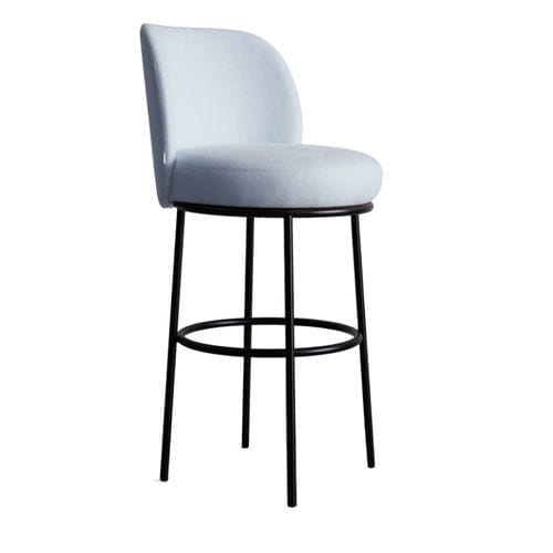 Contemporary bar chair - METIZ - TONON - indoor / fabric / metal base