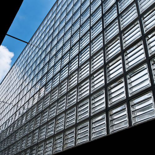 Square glass brick - SEVES GLASSBLOCK - metallized / satin / 3D