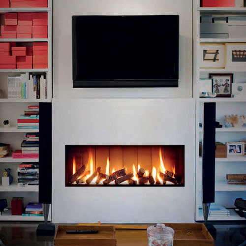 Gas fireplace - MF 125 - Mira Heating Co. Ltd. - built-in / wall ...