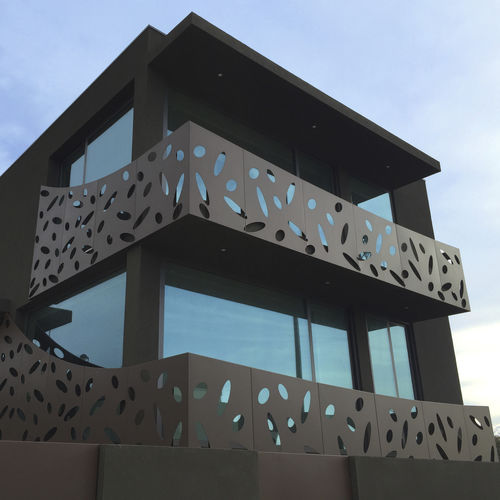 Stainless steel railing - BPLAN - aluminum / perforated sheet metal ...