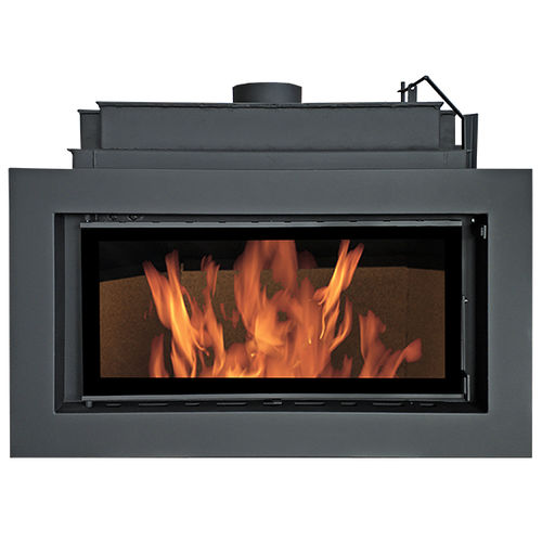 Central fireplace insert - OCEANO NEO - ZANTIA - wood-burning / steel ...