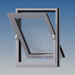 Pivoting with central axis window - AA®720 - KAWNEER - metal / 1 leaf ...