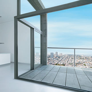 Metal sliding system - AA®3572 - KAWNEER - door / window / wall-mounted