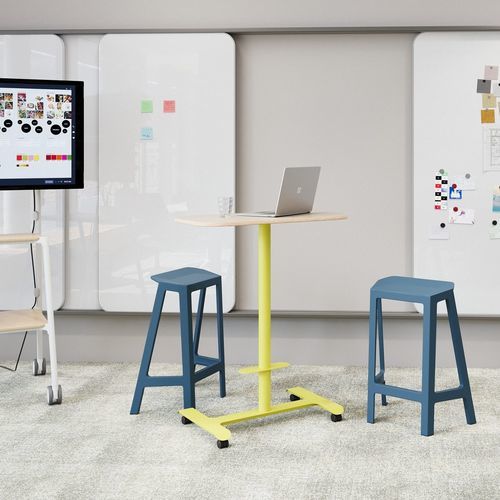 Contemporary task stool - FLEX PERCH - Steelcase - steel / steel base ...