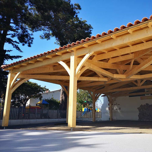 Oak roof framing - KIT TOITURE - France Poutres - fir / Douglas fir ...