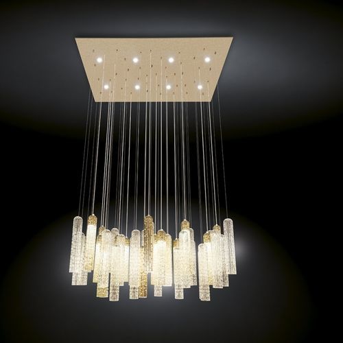 Contemporary chandelier - NEW PIPE - VGnewtrend - Murano glass / commercial / rectangular