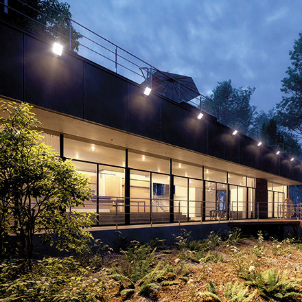 IP65 floodlight - ZEUS - PUK LIGHTING - LED / commercial / outdoor