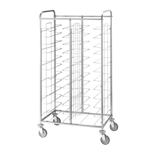 Food tray trolley - VERSO 24 - CADDIE HOTEL - for hotel / chrome steel