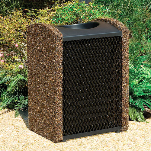 Public trash can - BALANCE - ANOVA - steel / natural stone / contemporary