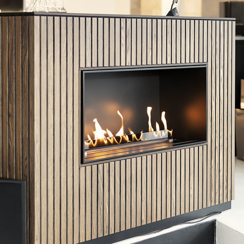 Steel bioethanol burner - PANEL WALL FRONT - Attika Feuer AG - built-in