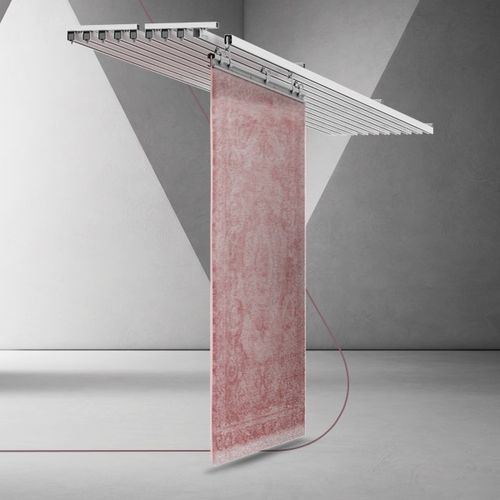 Ceiling carpet display rack - FIXED RAIL SYSTEM - AKDENIZ Display ...