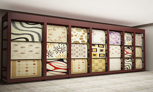 Metal carpet display rack - AK-413 - AKDENIZ Display Systems - for shop