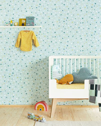 Contemporary wallpaper - MINI ME - Eijffinger - vinyl / patterned / blue