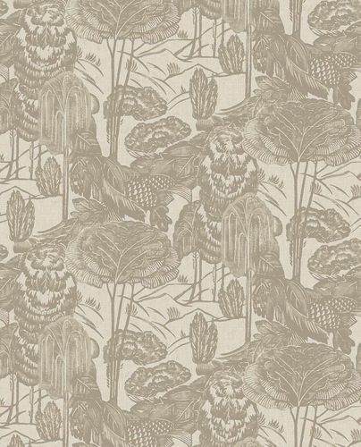 Contemporary wallpaper - GROOVY - Eijffinger - vinyl / floral / nature pattern