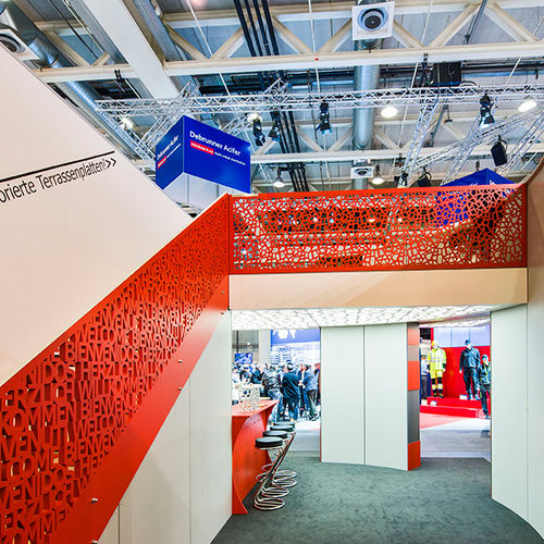 MDF railing - BRUAG EXHIBTION BOOTH - Bruag Design Factory AG - with ...