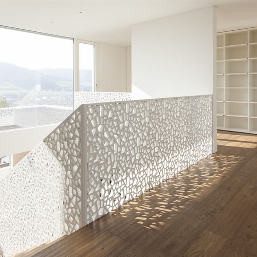 HPL railing - Bruag Design Factory AG - with panels / indoor / for stair