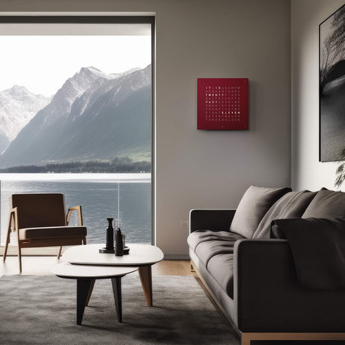 Contemporary clock - VELVET - qlocktwo - wall-mounted / LCD digital ...