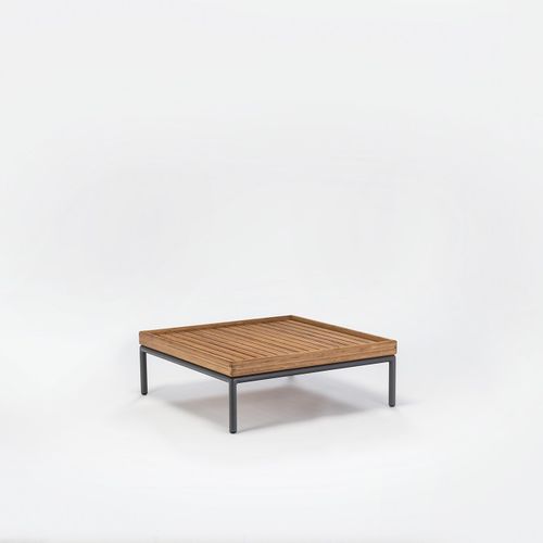Original design coffee table - LEVEL - Houe - wooden / aluminum / square