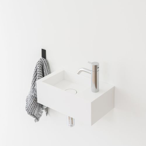 Wall-mounted hand basin - FORM - NotOnlyWhite - rectangular / Solid Surface