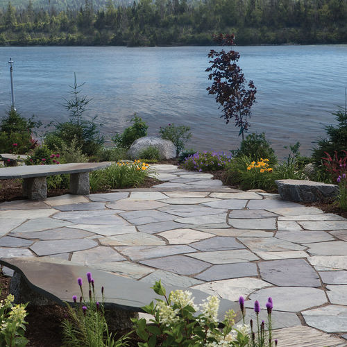 Concrete paver - RANDOM FLAGSTONE - shaw brick - outdoor / aged / anti-slip