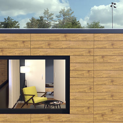 Stone look decorative laminate - CLADDING - Greenlam Europe - plain ...