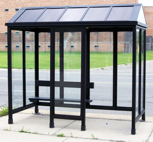 Glass bus shelter - SLIMLINE GABLE - Brasco International Inc ...
