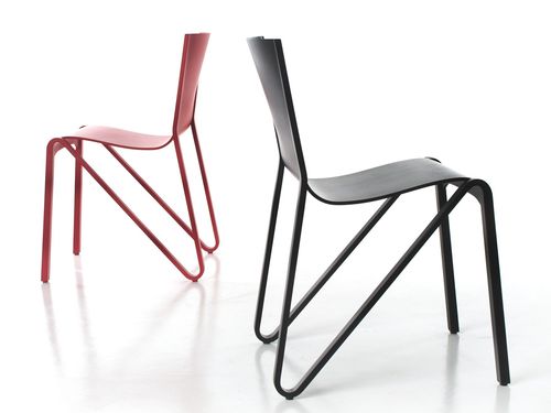 Stackable chair - ZESTY - Plycollection - Scandinavian design / vinyl ...