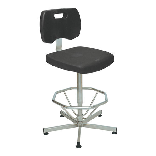 Stainless steel task chair - ESD - Navailles - polyurethane / star base ...