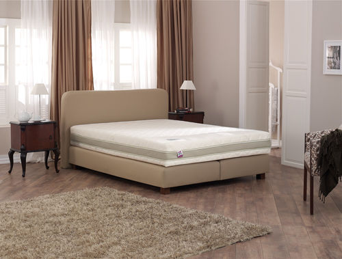 Double bed ROYAL BOX SPRING SET ISBIR contemporary fabric leather
