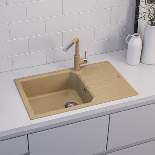 Single-bowl kitchen sink - Record 40 - Alveus - with drainboard / composite / integrated