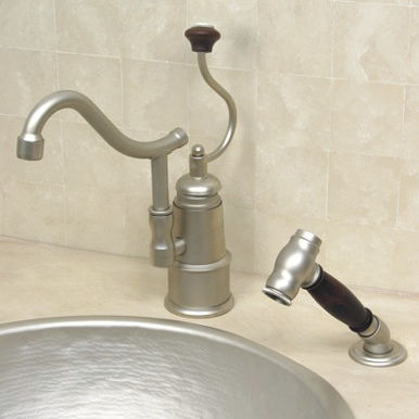 Countertop mixer tap - 4102 - Herbeau - metal / kitchen / 2-hole