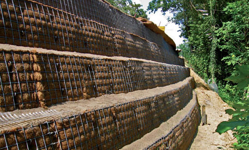 Erosion control geogrid - NAUE STEEL P - NAUE - reinforcement / for ...