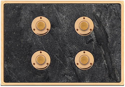 Light switch - Méduse - Rhombus Europe - push-button / recessed / quadruple