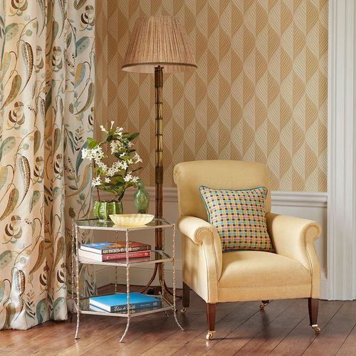 Contemporary wallpaper - LES INDIENNES : BONNELLES - Nina Campbell - geometric pattern / fabric ...