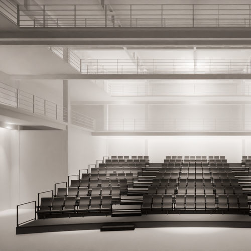 Telescopic stadium seating - Quinette Gallay - retractable / steel / curved