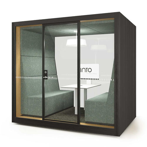 Acoustic office pod - POD ROLL GLASS - INTO Concept - with glass door ...