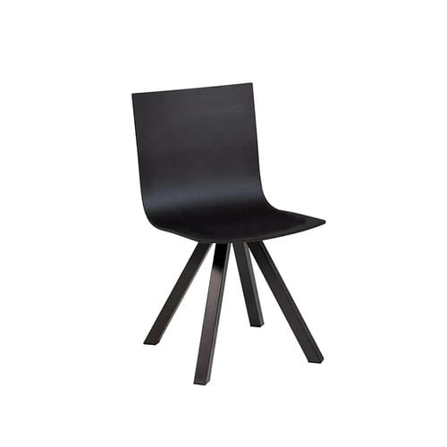 Contemporary chair - MARAIS B3 - DRESSY - indoor / wooden / metal base