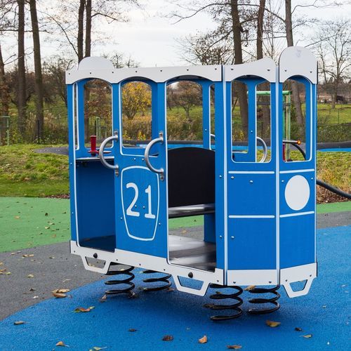 Metal spring rocker - STREETCAR - Free Kids s.c. - HDPE / HPL / transport