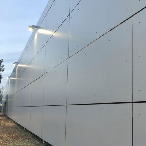 Panel cladding - PIŁA - Copal - aluminum / smooth / metal look