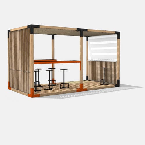 Modular concentration room - Y6-SET1203 - egoé - 6 person / larch ...