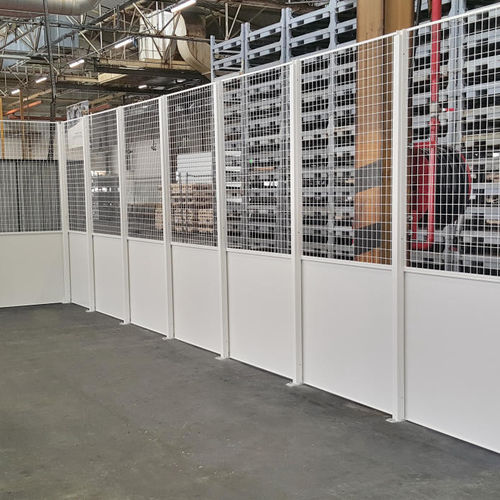 Removable partition - PRIMA - AMGE industrie - with glass panel ...
