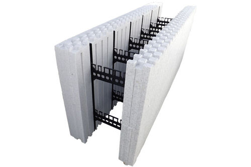 Disposable formwork - ICFItalia - expanded polystyrene / wall / insulated