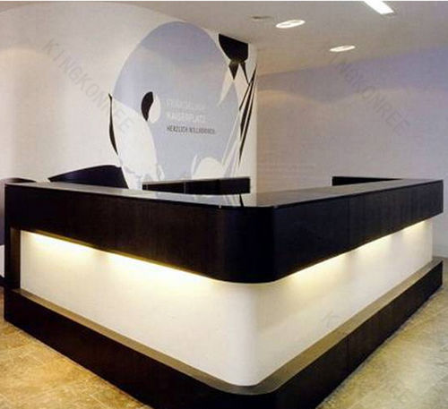 Corner reception desk - CORIAN - KKR KINGKONREE - acrylic / Solid Surface