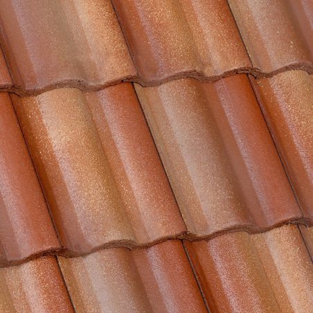 Pan roof tile - TUSCANY : SUNSET BLEND - Crown Roof Tiles - concrete