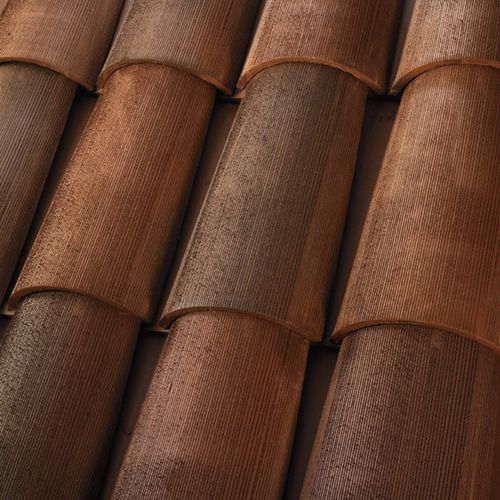 Curved barrel roof tile - 2-PIECE MISSION - ENTEGRA ROOF TILE - clay