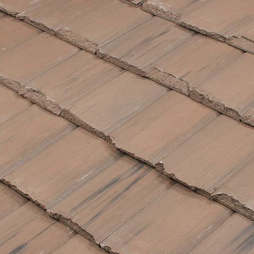 Large flat roof tile - BERMUDA RUSTIC SHAKE - ENTEGRA ROOF TILE - concrete