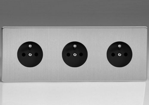 Power socket - ACB-PC3 - ALSO & CO - triple / wall-mounted / recessed