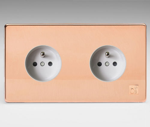 Power socket - CVR-PC2 - ALSO & CO - double / wall-mounted / recessed
