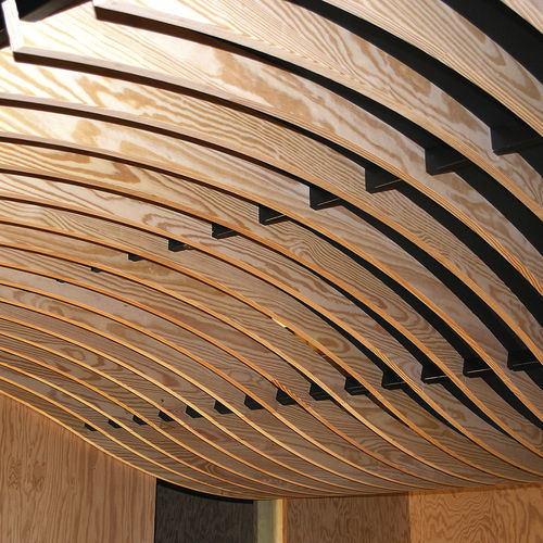 Wooden suspended ceiling - LAUDER LINEA SWELL - Process Bois by ...